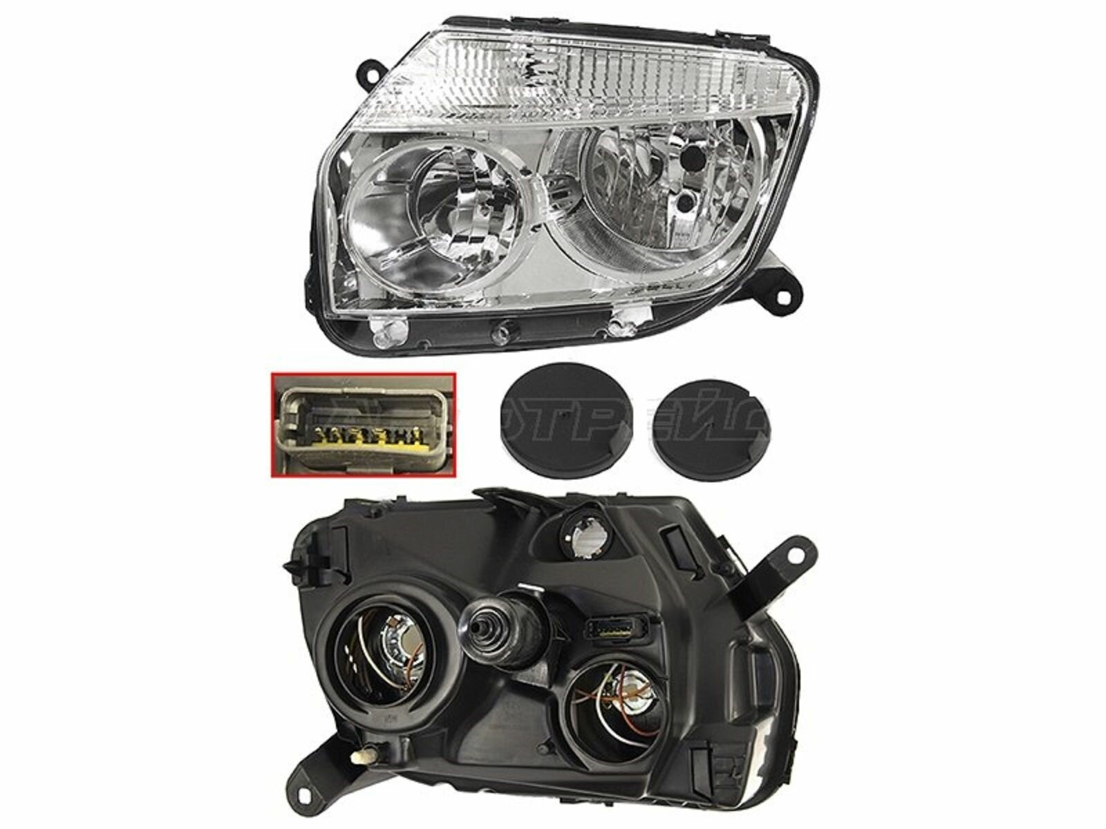Фара RENAULT DUSTER 10-15 LH хром