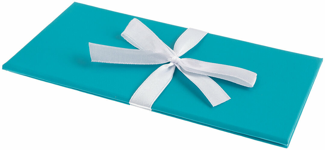Подарочный конверт Дон Баллон Мелованная бумага, Бирюзовый, 8,3х17,2 см