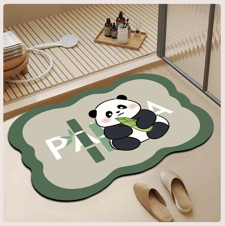 Детский ковер，Ковер панды，Безопасный и экологический，Легко чистить，40*60cm，Зелёный цвет