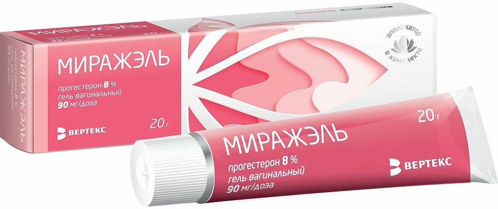 Миражэль, гель вагинальный 90 мг/доза, 20 г (с аппликатором)