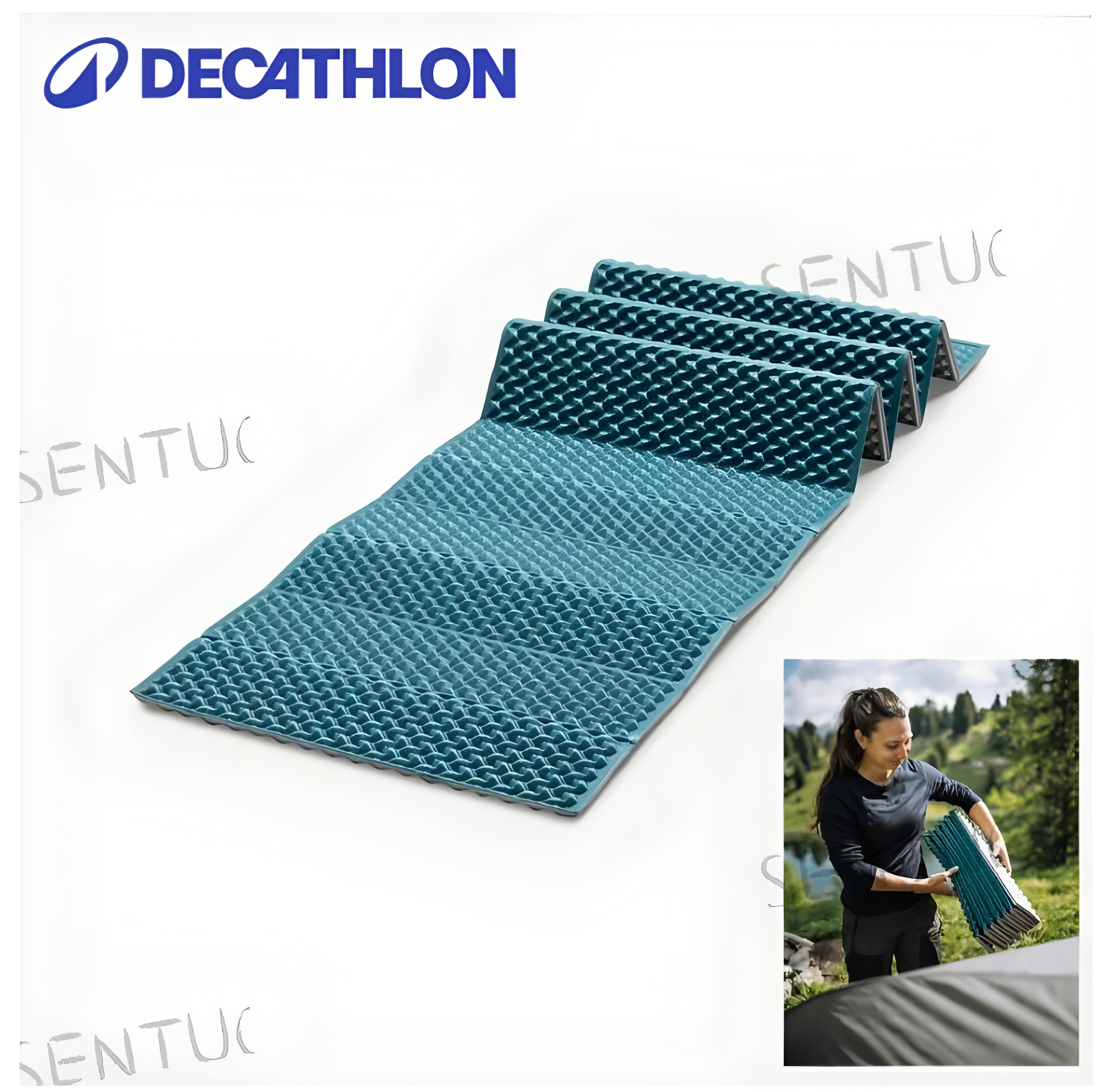 Коврик туристический Decathlon MT500, складной, пенополиэтилен, 195x55х2 см