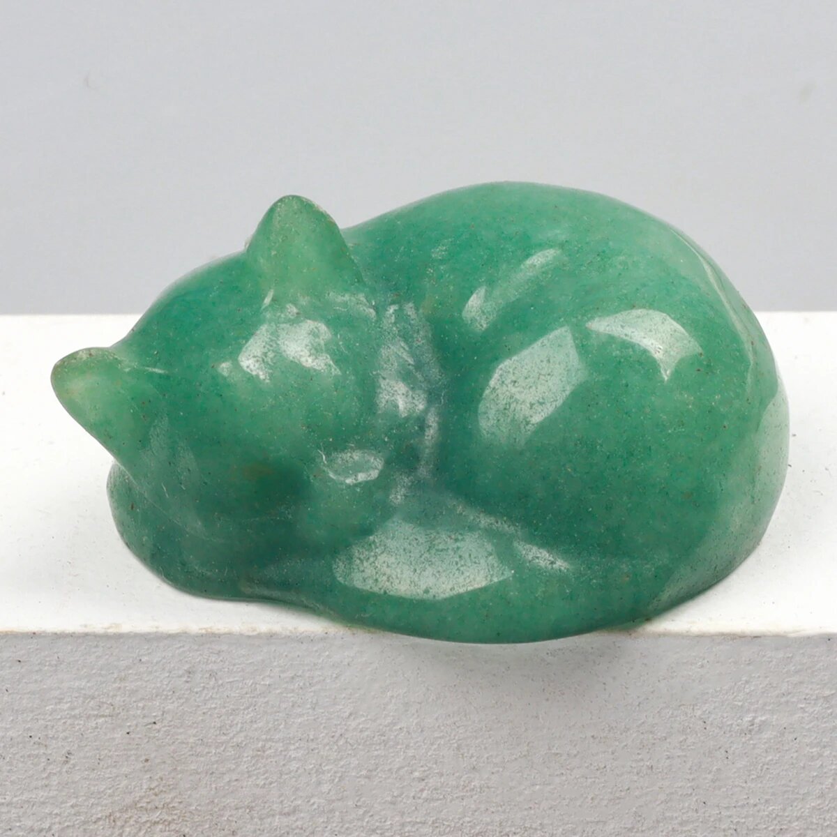Фигурки кошек из розового кварца Изумрудный, aventurine