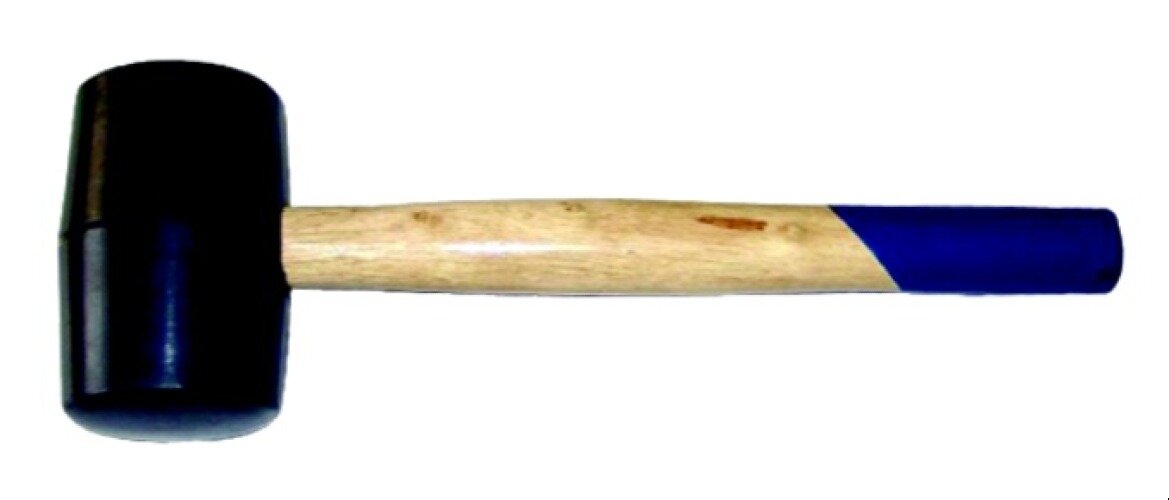 Киянка 888 с деревянной рукояткой, резиновая, бежевая, 450г / инструменты