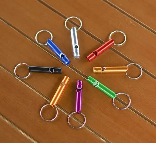 Свисток алюминиевый сплав спортивный / туристический аварийно-спасательный / для тренировки животных