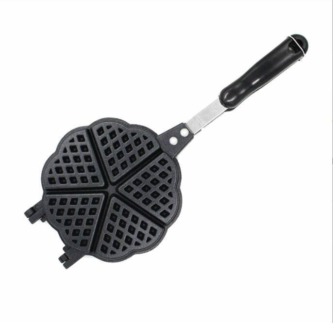 Вафельница Форма для выпечки вафель, материал из алюминиевого сплава, антипригарное покрытие, легко моется, бытовые инструменты для выпечки, черный