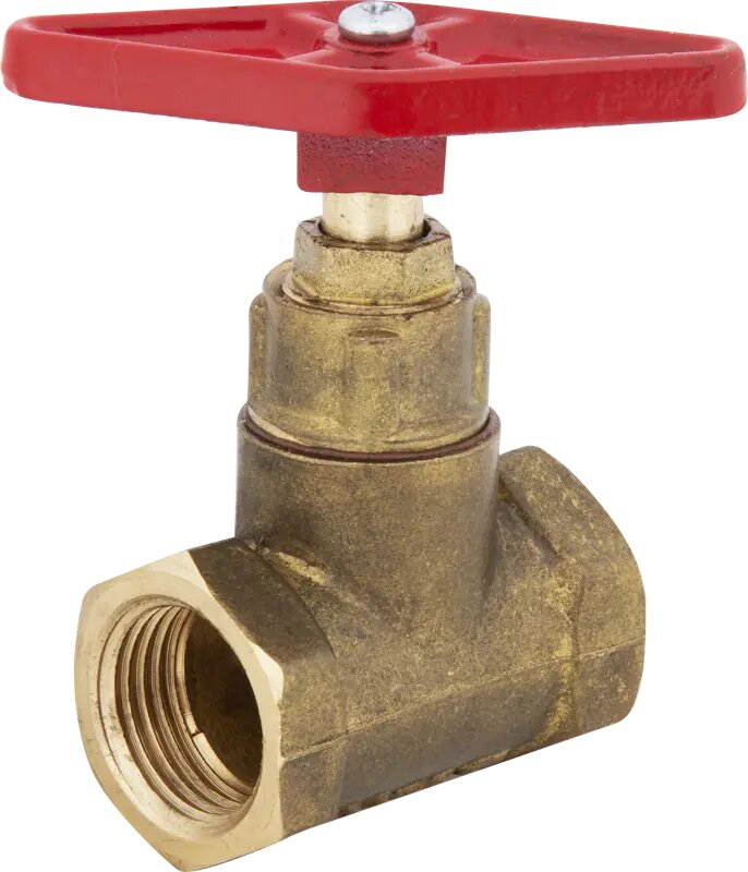 Вентиль запорный Santechsystems 15б1п DN15 PN16 1/2" ВР ручка барашек латунь