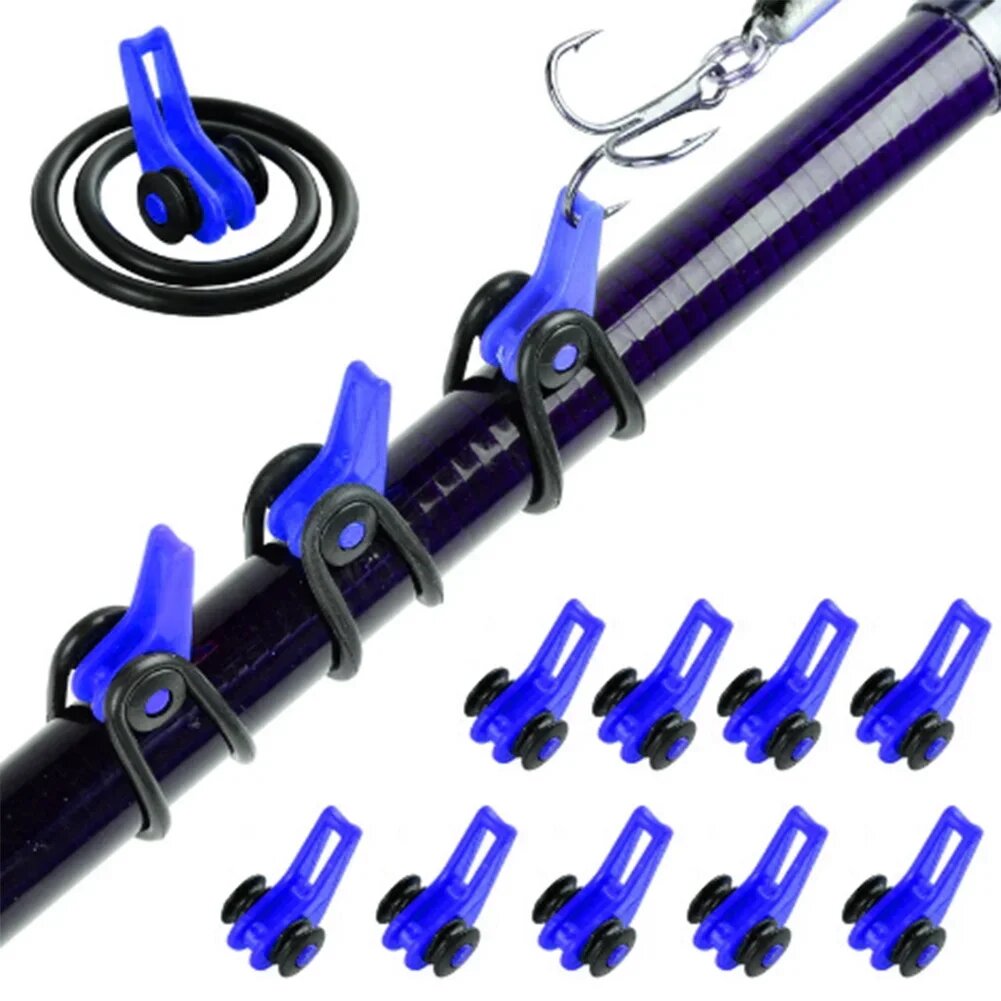 Держатели крючков для удочек из силикона Темно-синий, 10 PCS blue