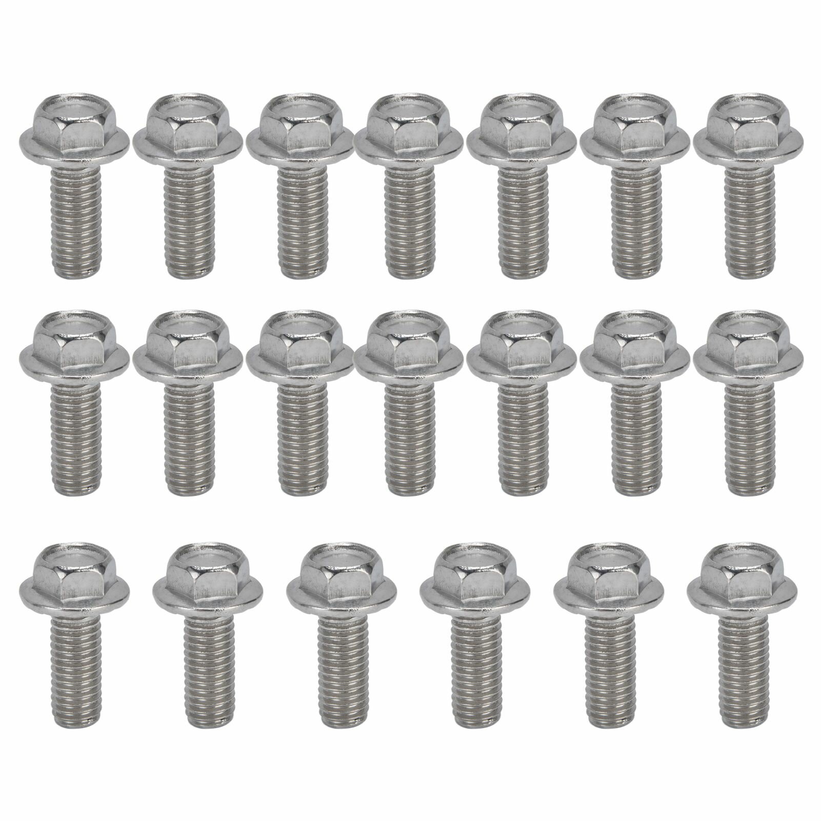 20 шт. M10x1,5 болты A2 70 из нержавеющей стали, фланцевые болты с шестигранной головкой и прокладкой DIN6921M10x25