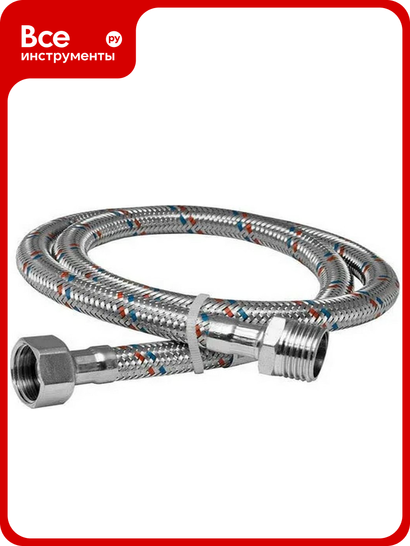 Гибкая подводка для воды ELKA (оплетка нерж. сталь) 1/2, вр/нр, 500 см, воды elka латунь