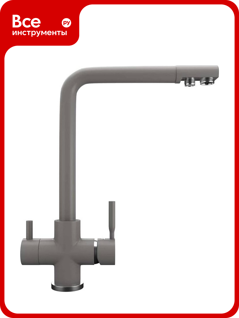 Кухонный смеситель ULGRAN Quartz темный серый UQ-016-09