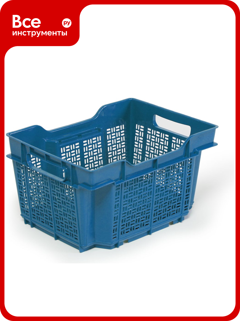 Полимерный ящик туба-дуба 400x300x220 синий Я 102 синий, из экологически, упаковывания