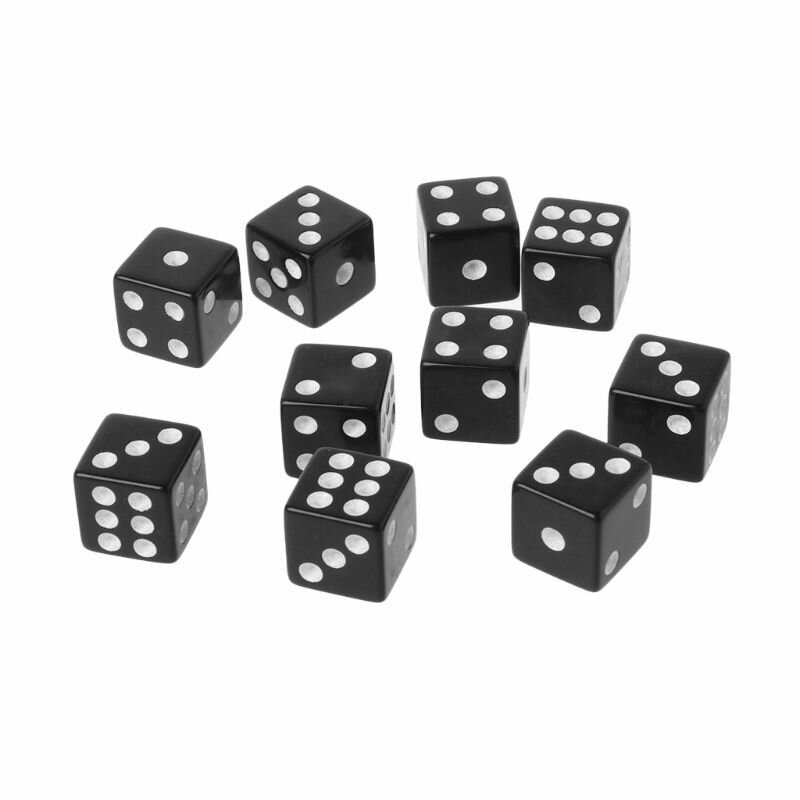 10x 16мм Акриловые Кубики D6