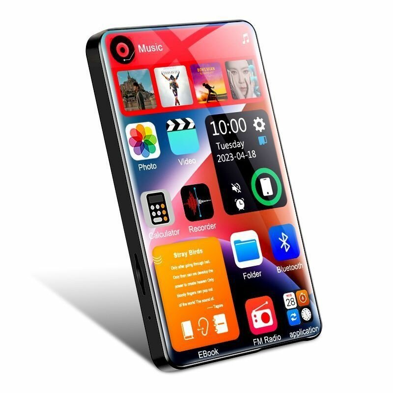 MP3 плеер X20-Новый интерфейс 4.0 дюйма сенсорный экран Bluetooth 5.0 Встроенный динамик Многоязычный 16ГБ-256 ГБ