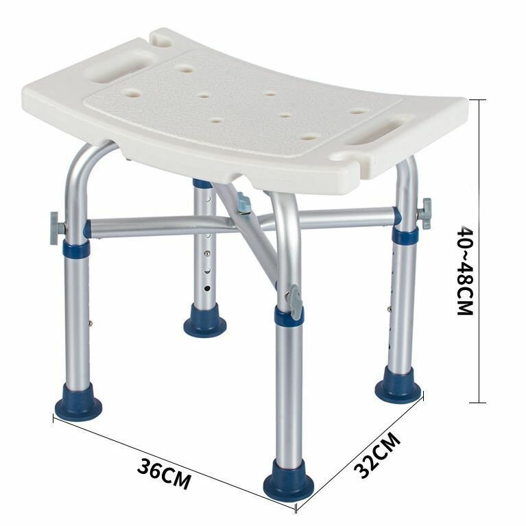 Стул титан для ванны и душа купания пожилых людей, инвалидов, беременных Складные регулируемый по высоте, нескользящий, грузоподъемность 150кг
