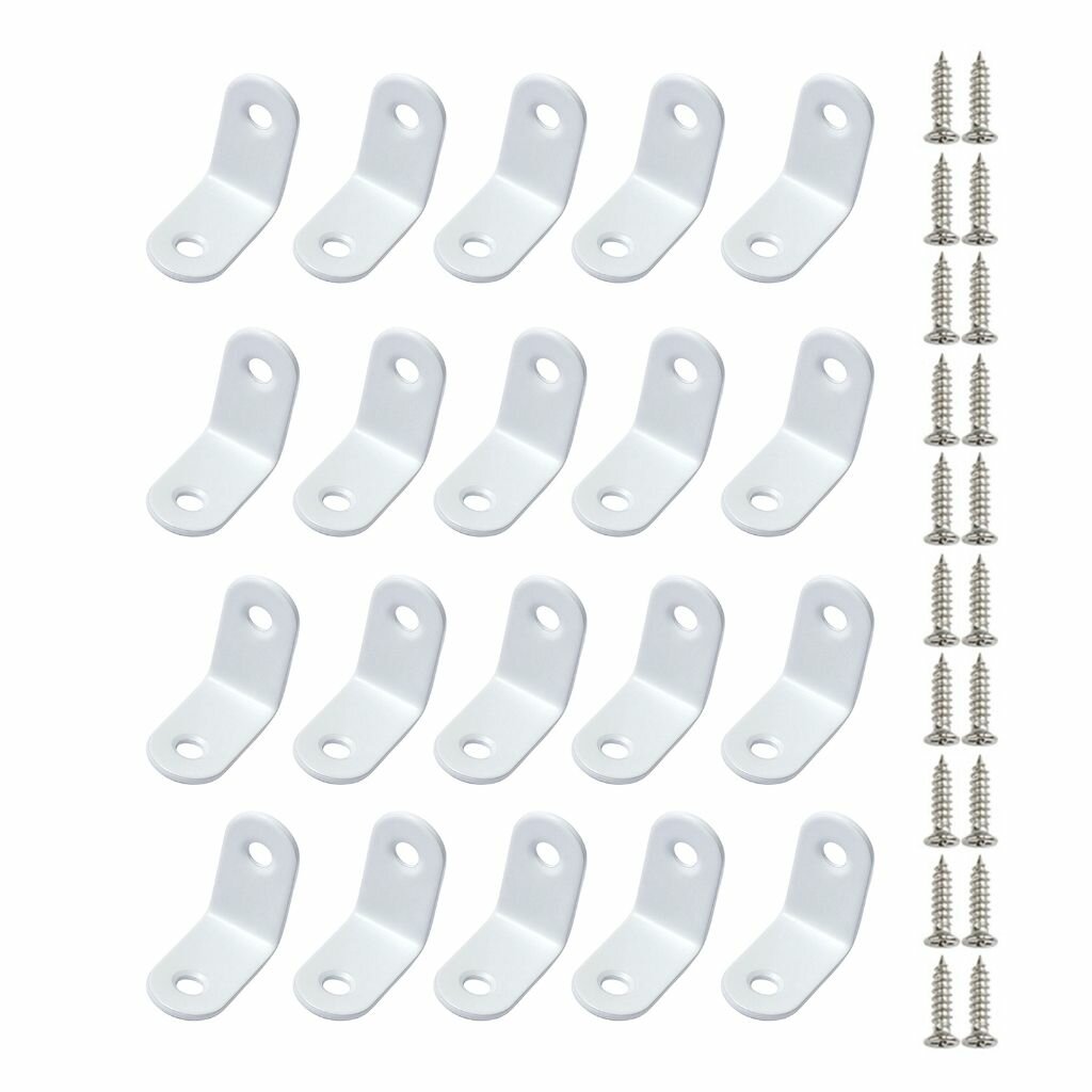 (20шт) 90-градусный Г-образный угол из нержавеющей стали с кодом-30x30x16 белый