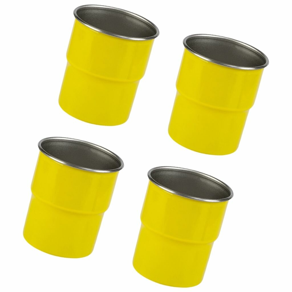 Набор походной посуды,304 нержавеющая сталь, кружки для пива и кофе - желтые, 1 комплект 4 шт.