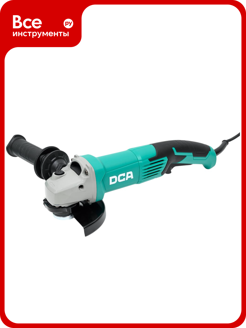 Угловая шлифовальная машина DCA ASM08-125H, 1020 Вт, при невысоких нагрузках