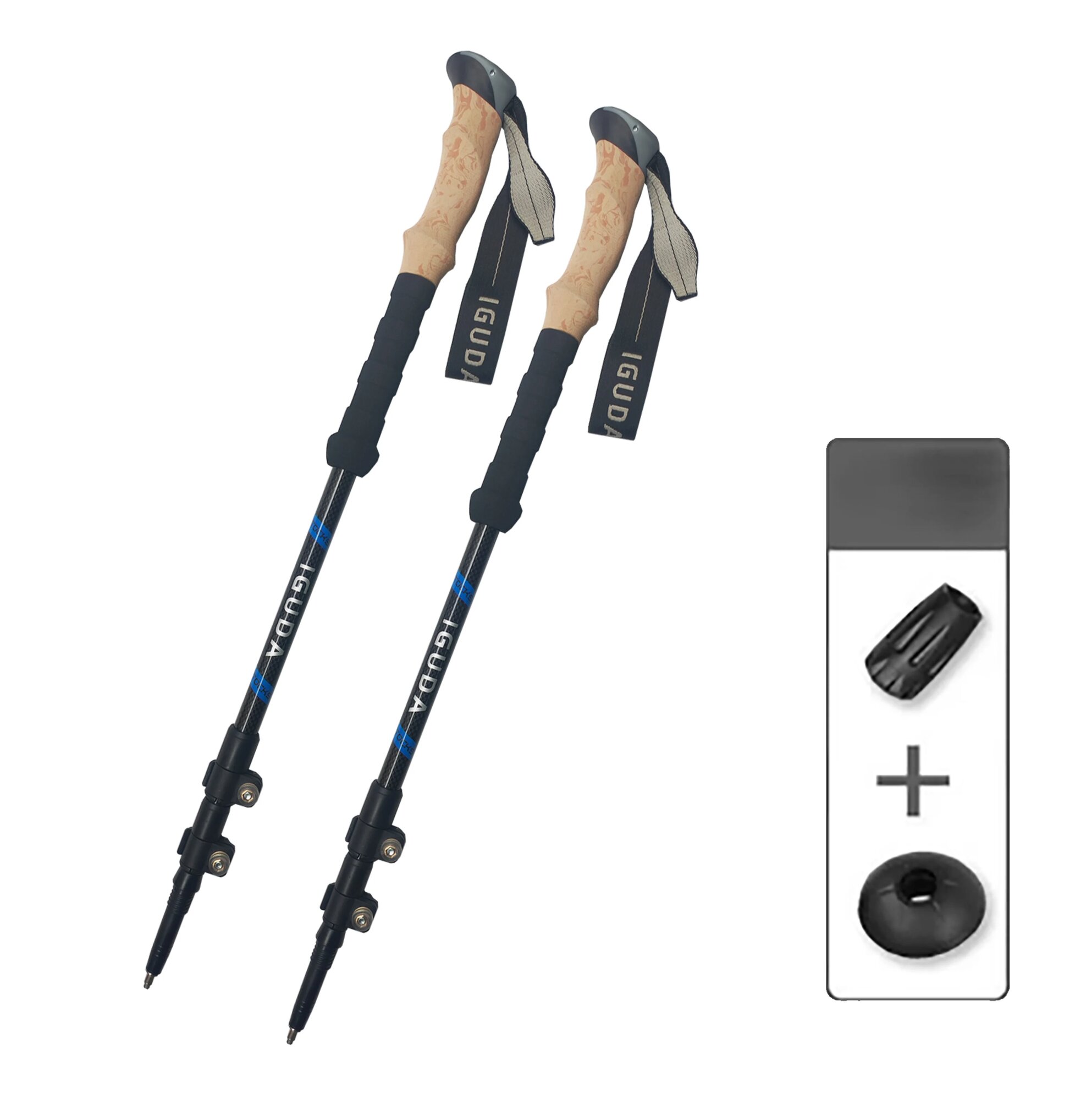 Складные трекинговые палки из углеродного волокна 2PCS