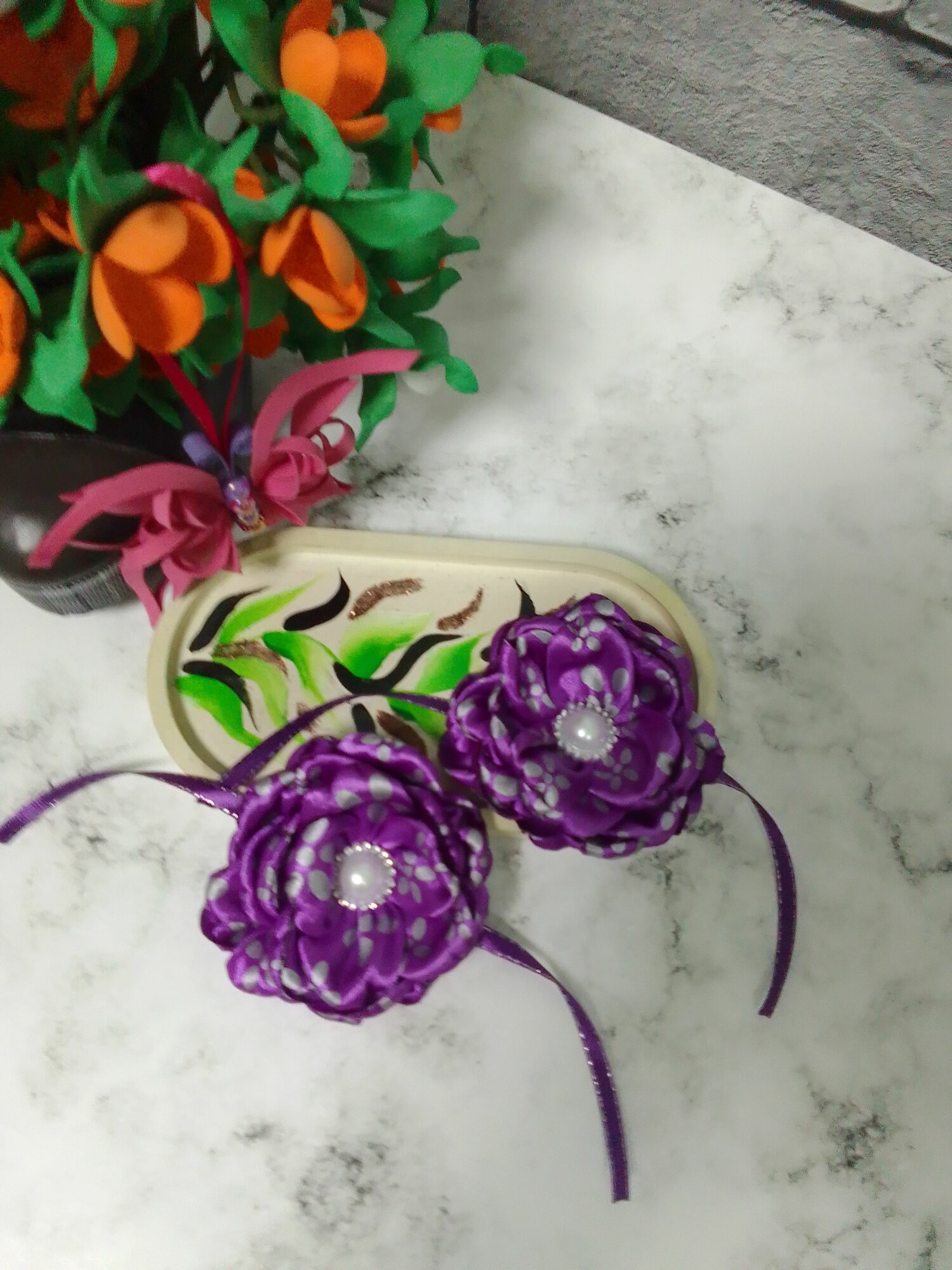 Набор Бутоньерка на руку пион