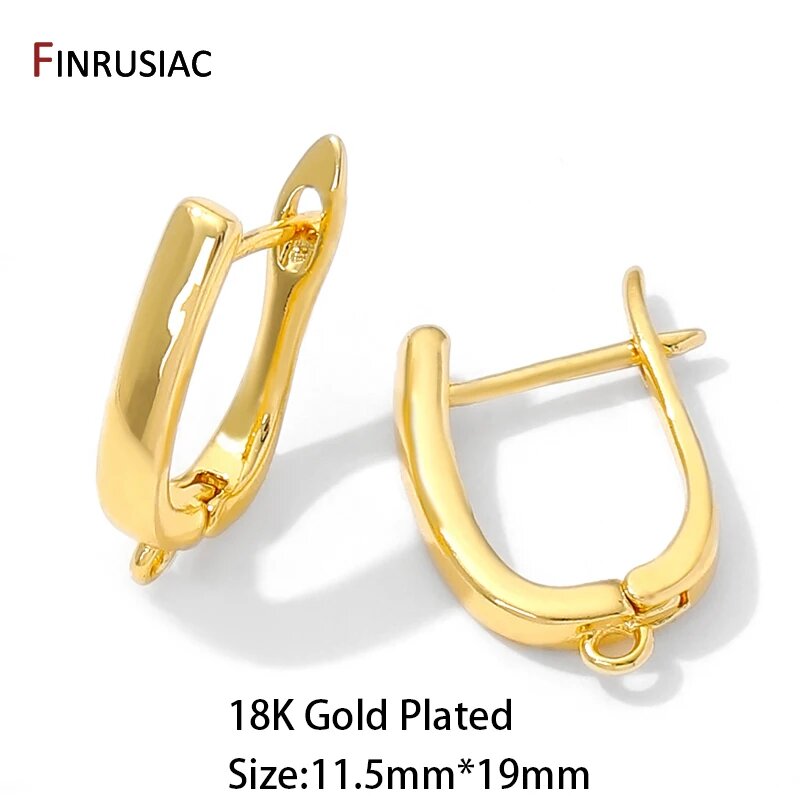 Швензы для сережек 18K Gold Plated, 11.5*19mm, 2 Pairs