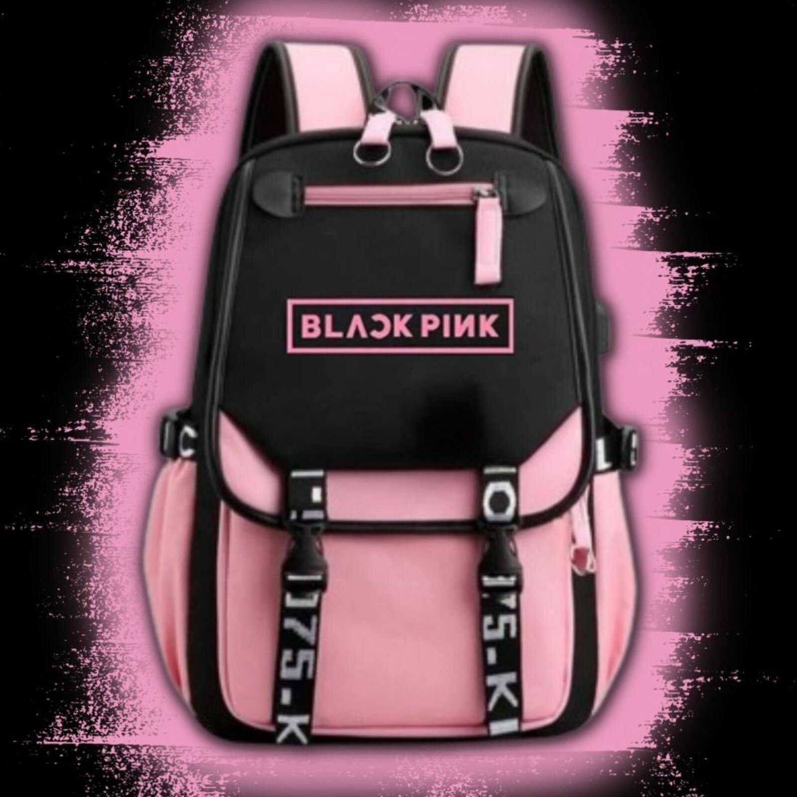 Рюкзак школьный blackpink для школы с надписью black pink
