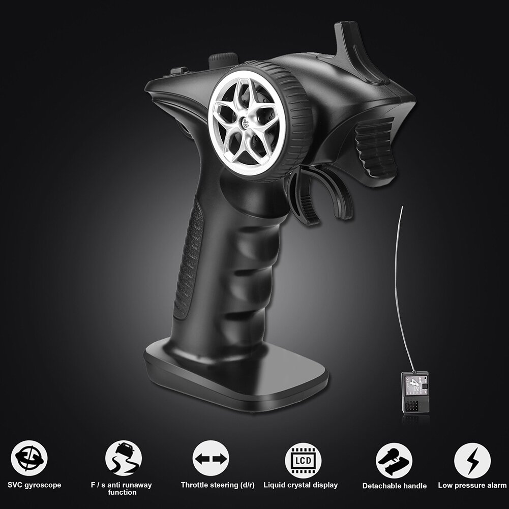 GA-4H-TX 4CH 2.4GHz пульт дистанционного управления передатчик провод для 1/8 1/10 RC Игрушки и игры (черный)