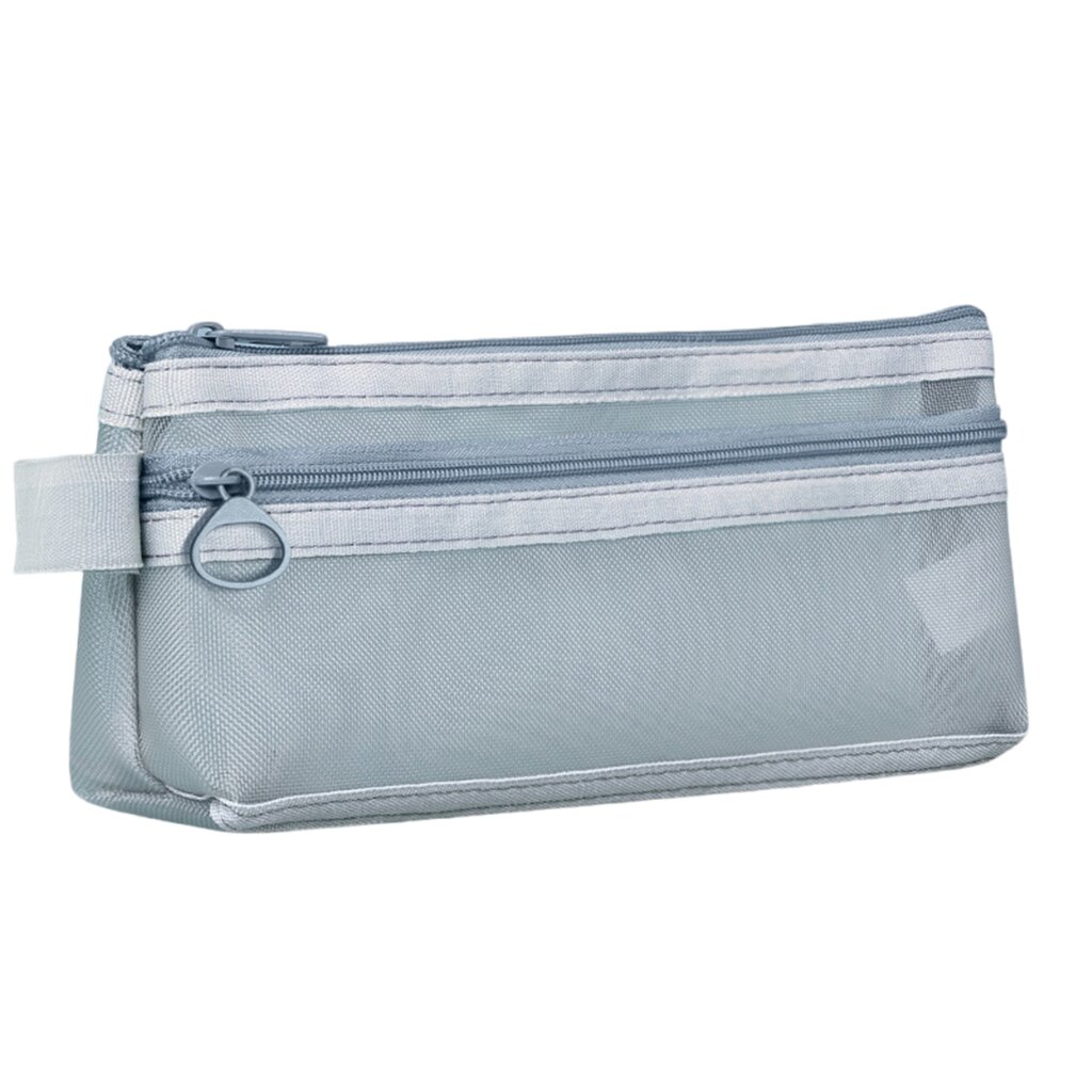 Пенал большой емкости, 2 отделения, сумка для ручек, прозрачные сетчатые чехлы для карандашей, органайзеры для ручек, дорожная косметичка для взрослых