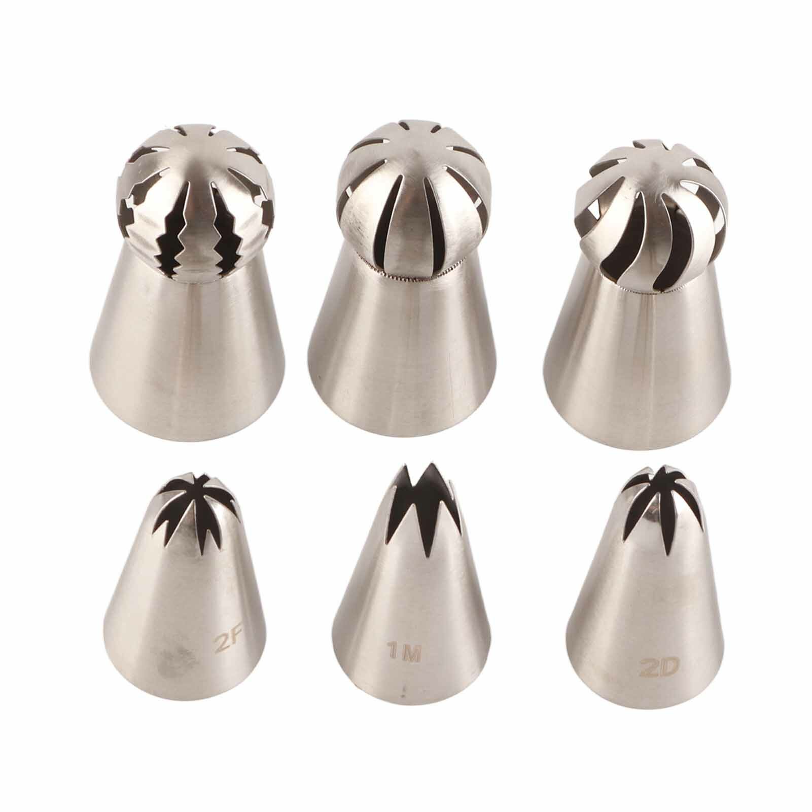 6 шт, насадка для выпечки из нержавеющей стали, набор насадок для украшения кондитерских изделий для торта, кексов