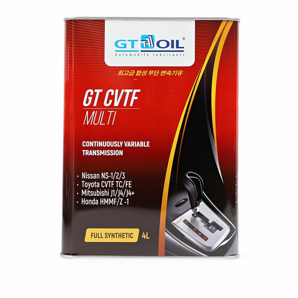 Трансмиссионное Синтетическое Масло Вариатора (Cvt) Gt Cvtf Multi, 4 Л(Gt Oil 8809059408667) — фото 1