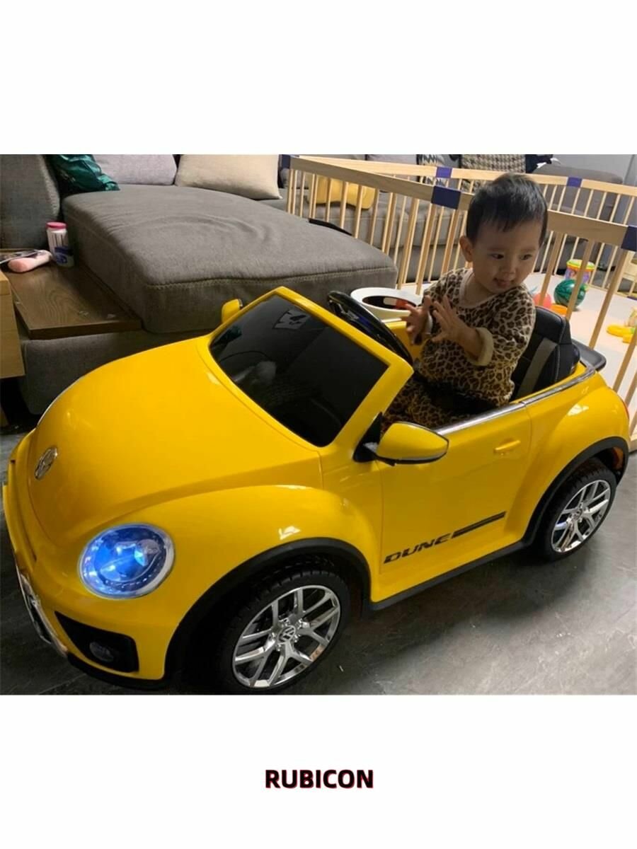 Электромобиль "Фольксваген Жук", желтый, пульт ДУ, инструкция