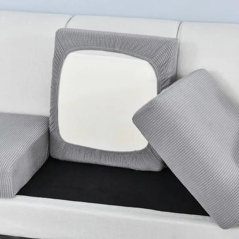 Эластичный чехол для дивана из полиэстера 1pc Normal size 2, Белый, Light Grey