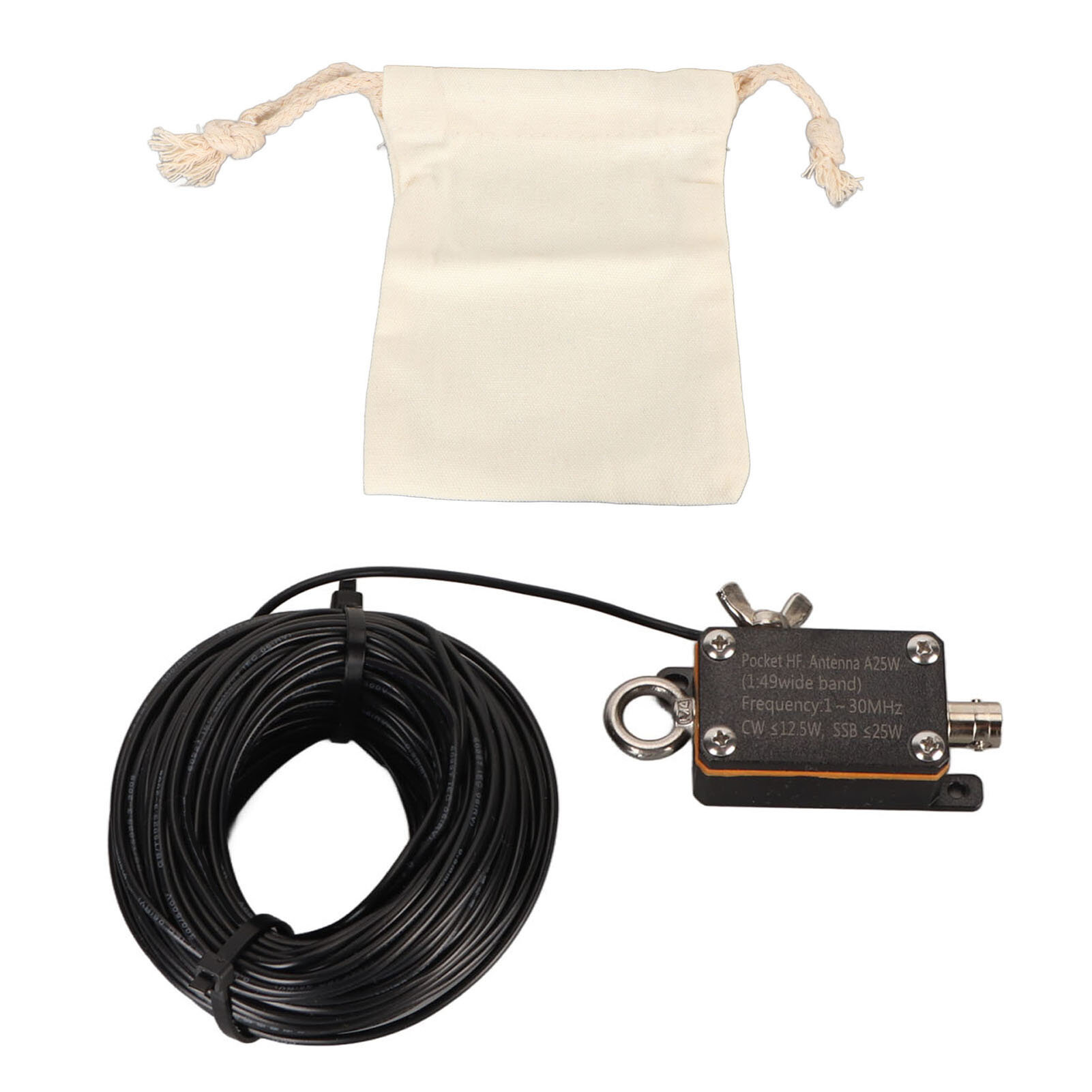 Портативная КВ антенна с концевым питанием 1–30 МГц FE8 CW SSB 1:49 балун, коротковолновый режим, карманный радиоприемник или для использования на открытом воздухе.