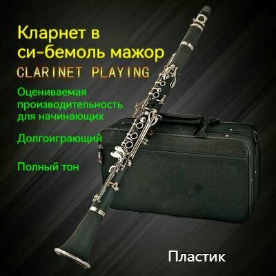 Духовой инструмент, кларнет, си-бемоль, 17 клавиш, материал ABS, для начинающих, оценка, общее исполнение