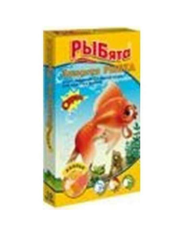 РЫБята Золотая рыбка хлопья основной корм для золотых рыбок коробка + сюрприз 10 г 10шт