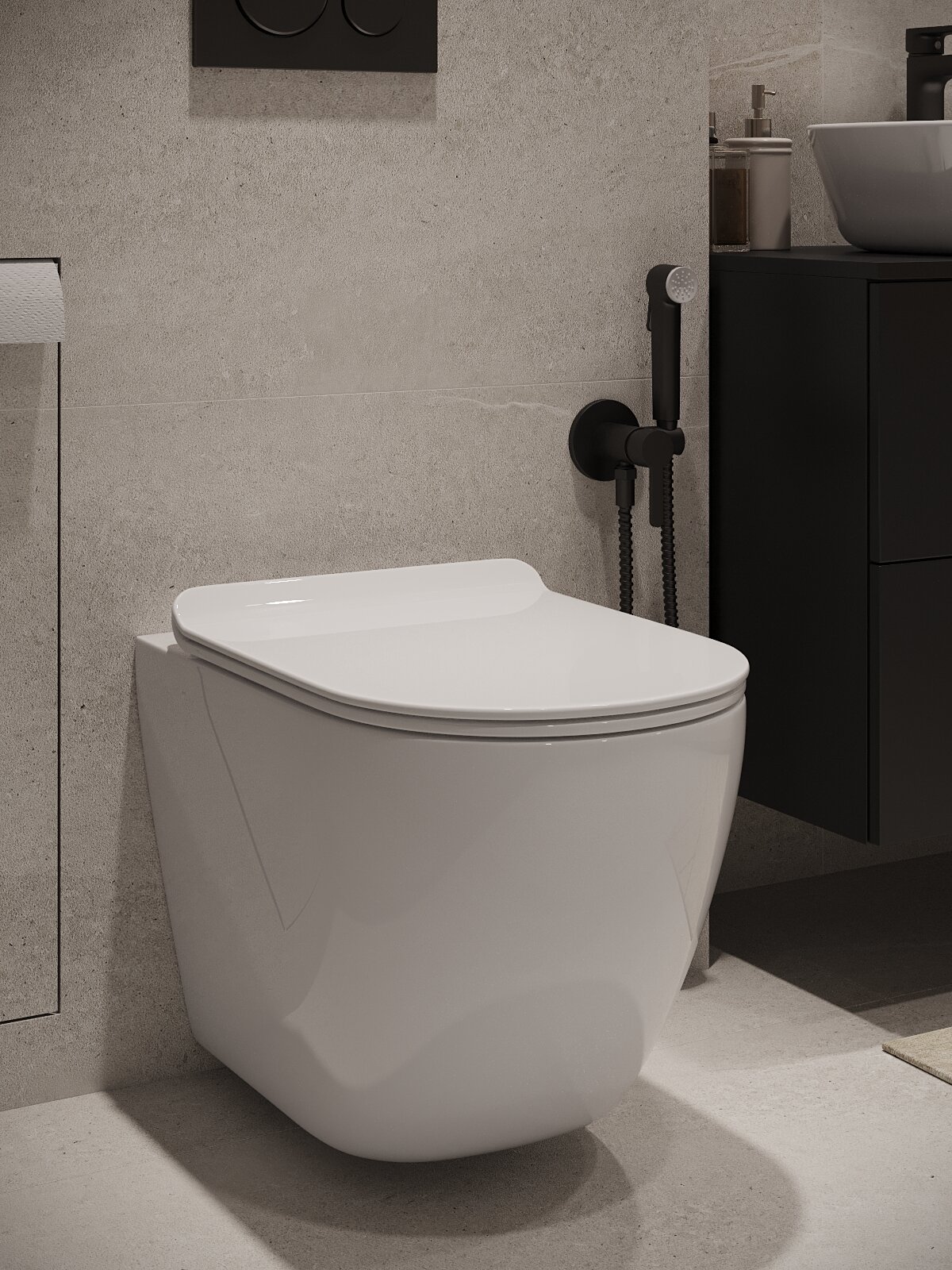 Унитаз подвесной безободковый TORNADO Agger AT09150L, сиденье с микролифтом