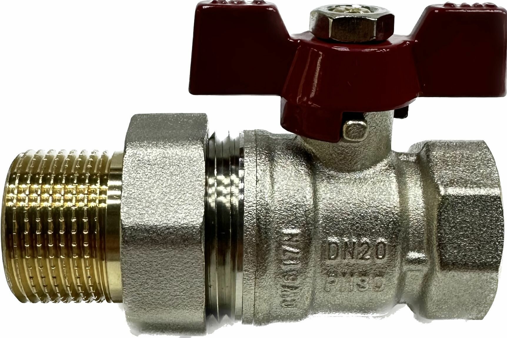 Кран шаровой с американкой 1" ВР/НР, TIM, BV200-4N