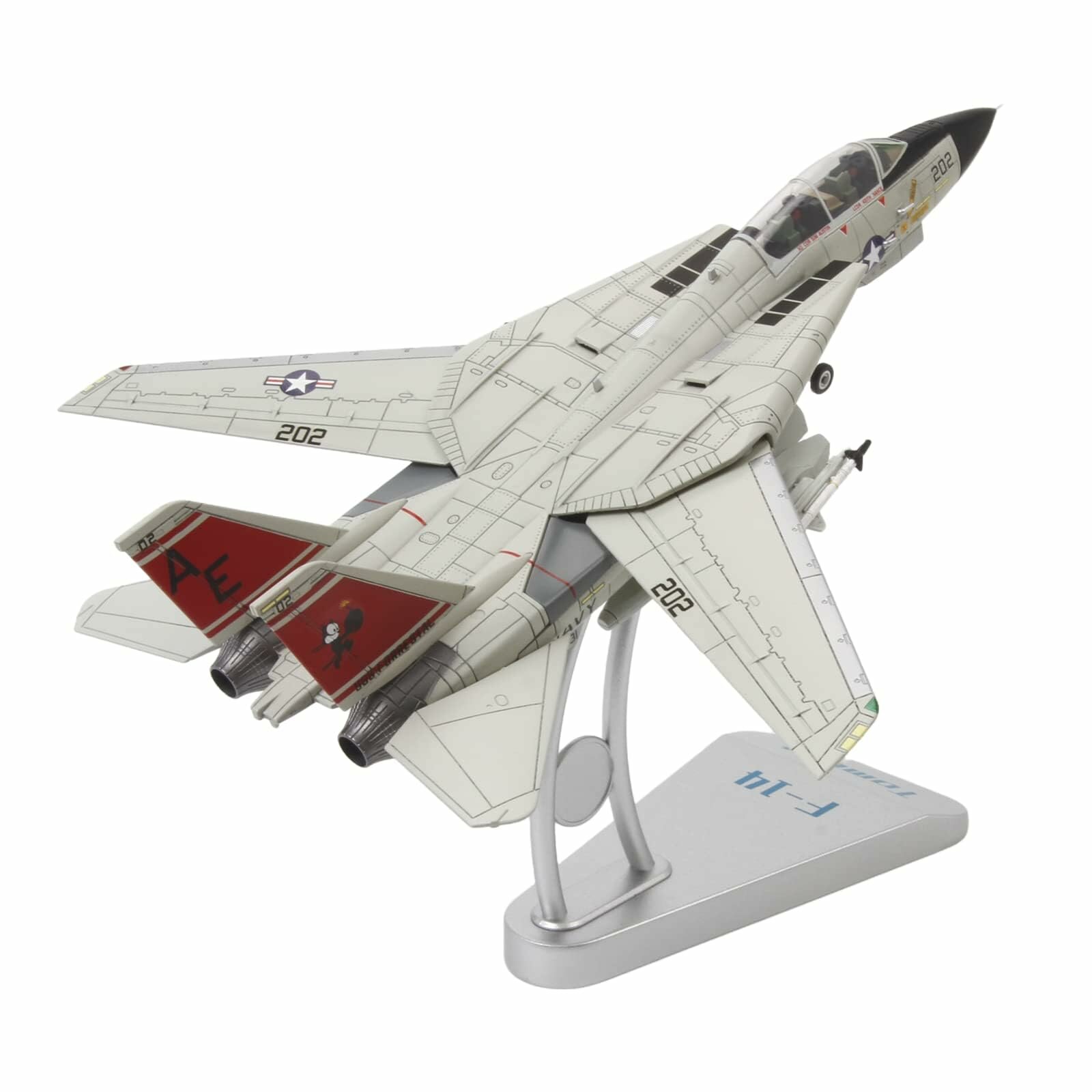 F-14A Tomcat 1/72 Металлический набор для моделирования самолета Подарочный набор с подставкой VFA-31 Предварительно собранный самолет Коллекционная модель для демонстрации или подарка
