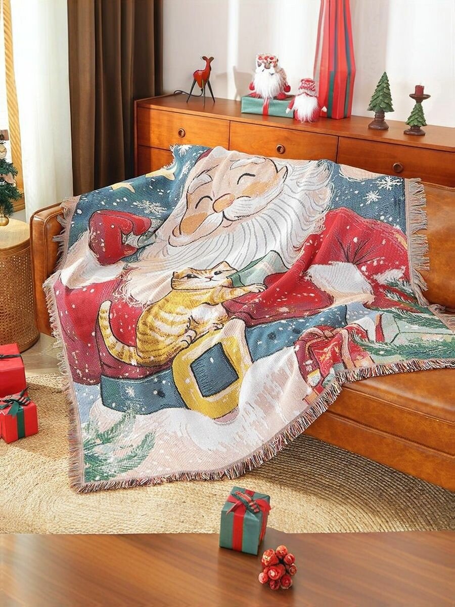 Плед пончо , Микрофибра, 160 см х 130 см，Нитяное одеяло, покрывальная ткань