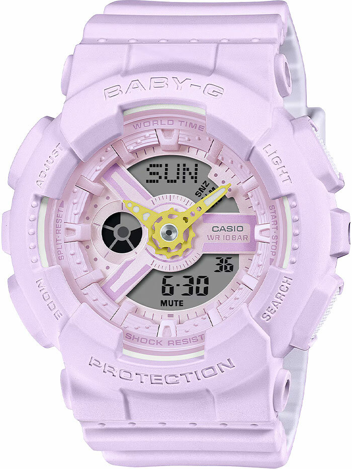 Наручные часы CASIO Baby-G, фиолетовый, серый — фото 1