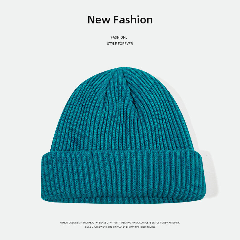 Шапка из толстой шерсти с большой окружностью головы и маленьким лицом, однотонная, для мужчин и женщин на осень и зиму, теплая и морозоустойчивая шапка для женщин.