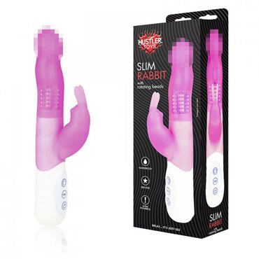 Hustler Slim Rabbit, розовый Многофункциональный вибратор
