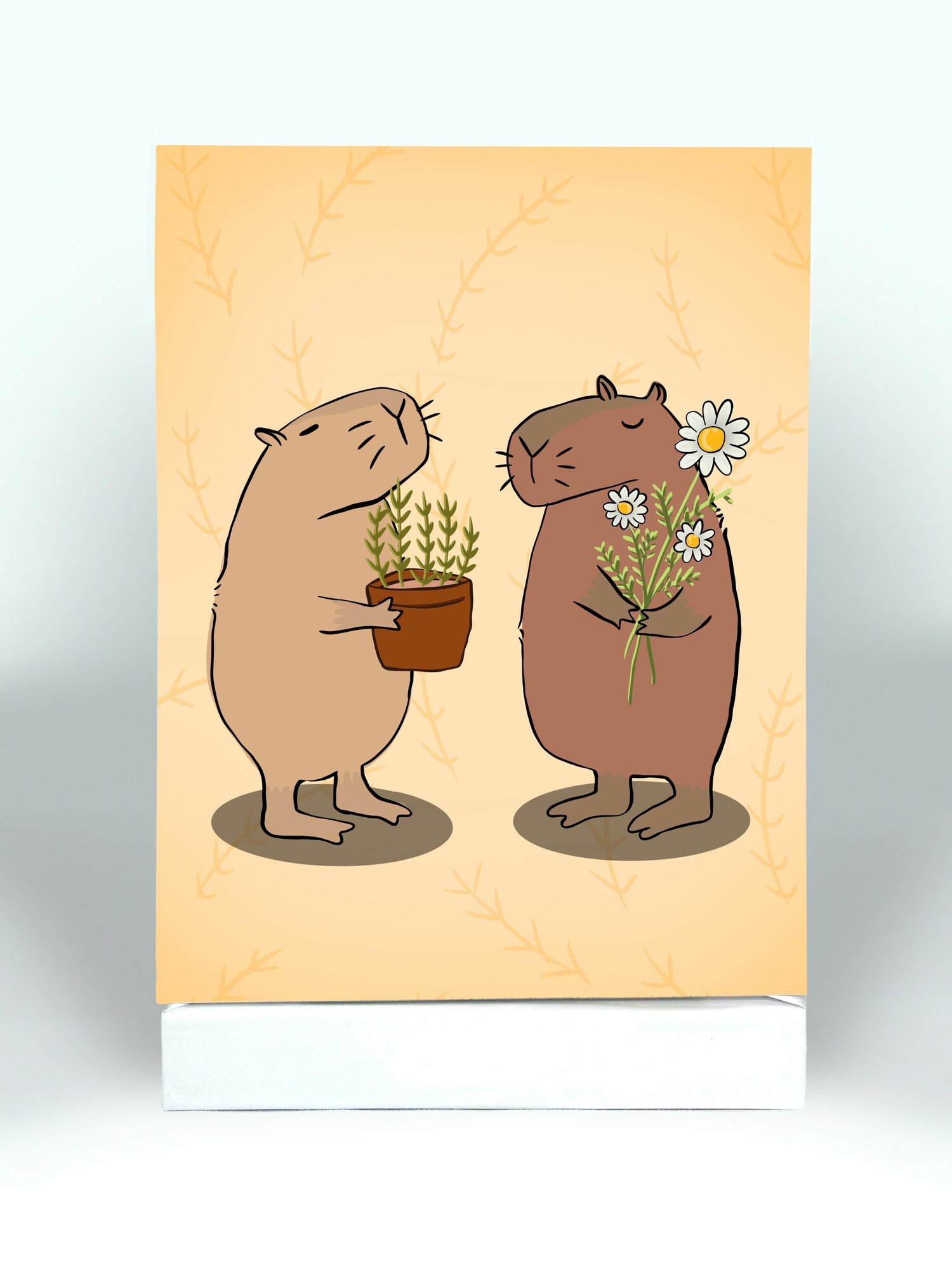 Открытка с капибарами