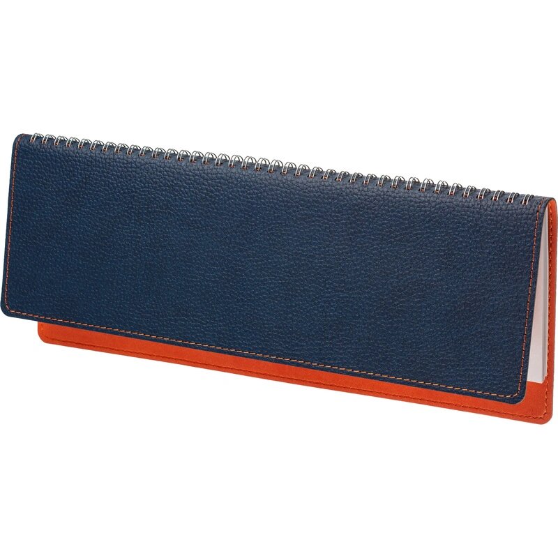 Планинг недатированный син+оран, оран. прострочка,340x130мм,57л аттасне Bizon