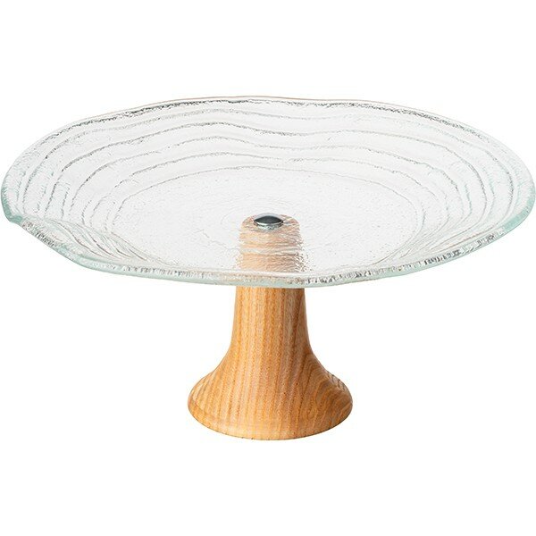 Ваза для фруктов «Вело», стекло, 28 см, прозрачный, коричневый (BDK-Glass)