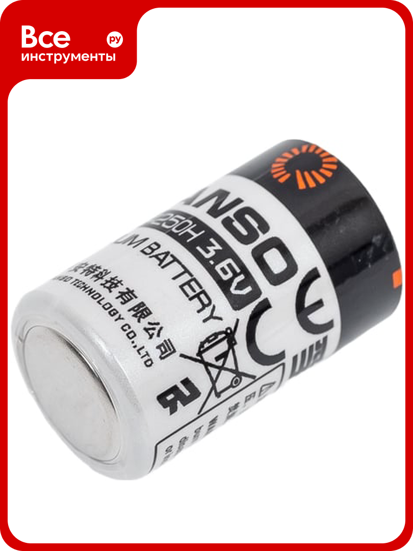 Батарея FANSO тионил-хлоридная (Li-SOCl2) ER14250H/S комплект 10шт 6558612