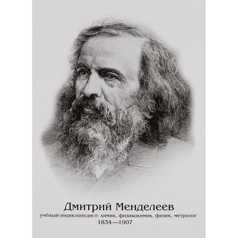 Плакат (наб) Ученые Д. Менделеев, А. Эйнштейн, И. Ньютон, А4 КОМ-118