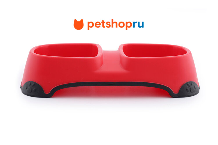 NUNBELL Миска для собак и кошек с нескользящим основанием, двойная в ассортименте
