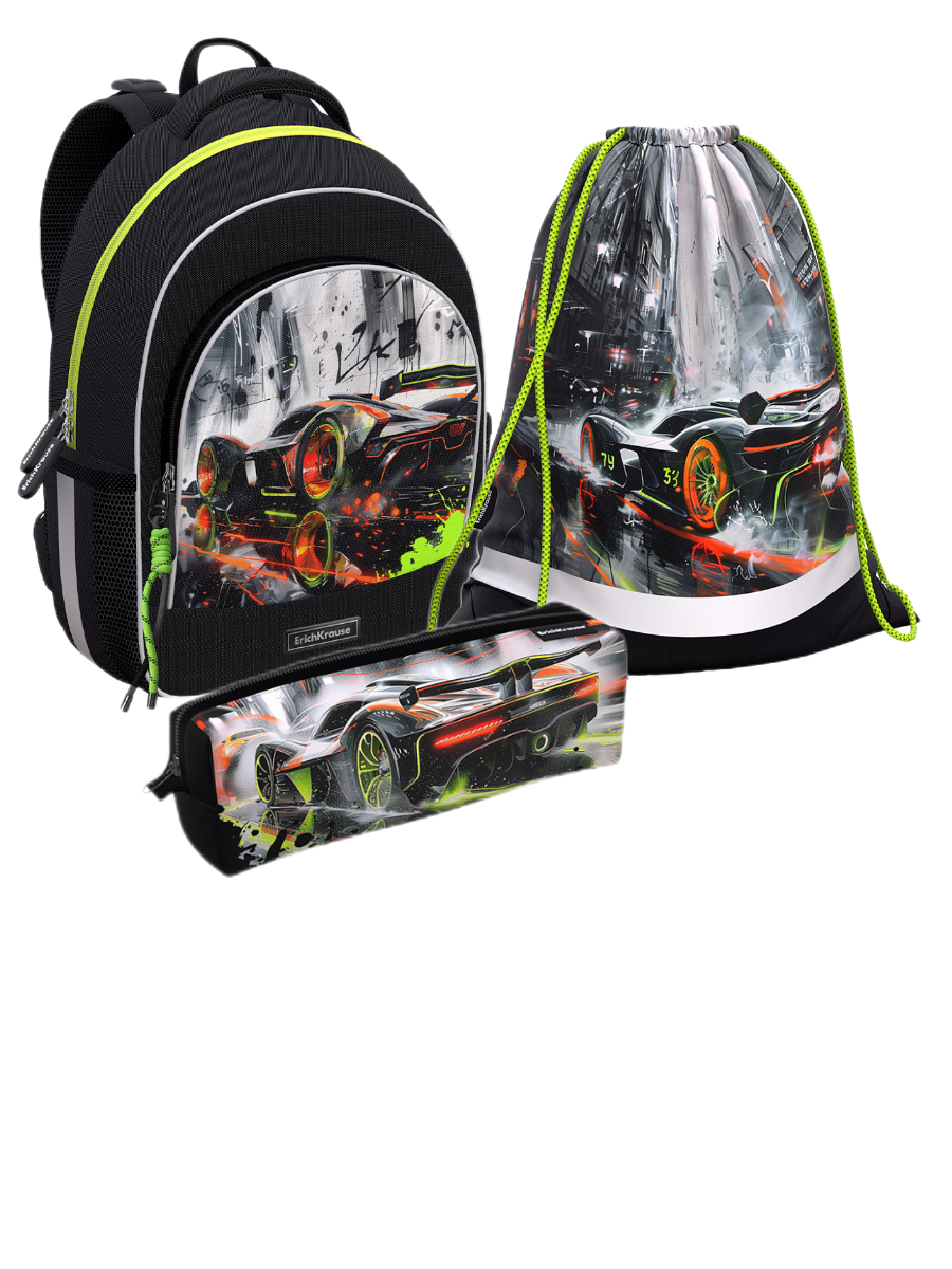 Школьный рюкзак с грудной перемычкой ErichKrause ErgoLine® 15L Adrenaline Speed 64927/3