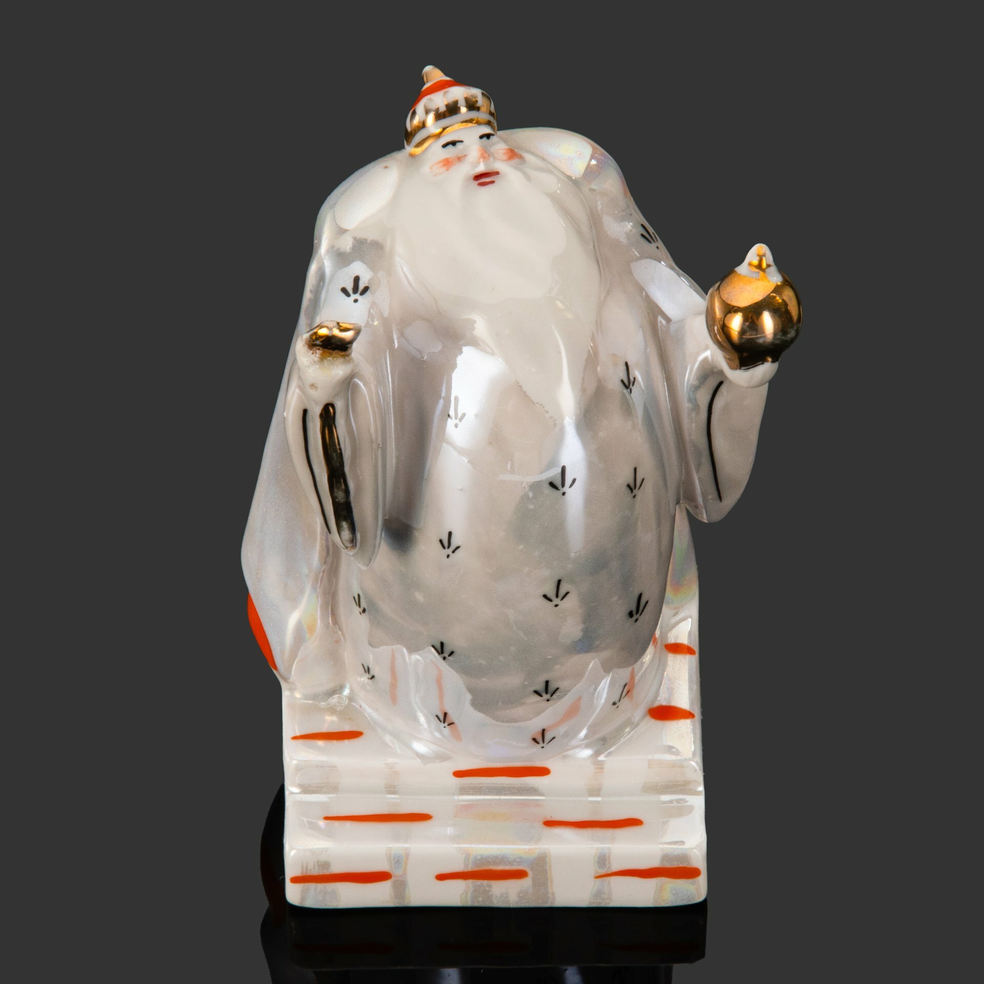 Статуэтка «Царь Дадон», фарфор, роспись, люстр, золочение