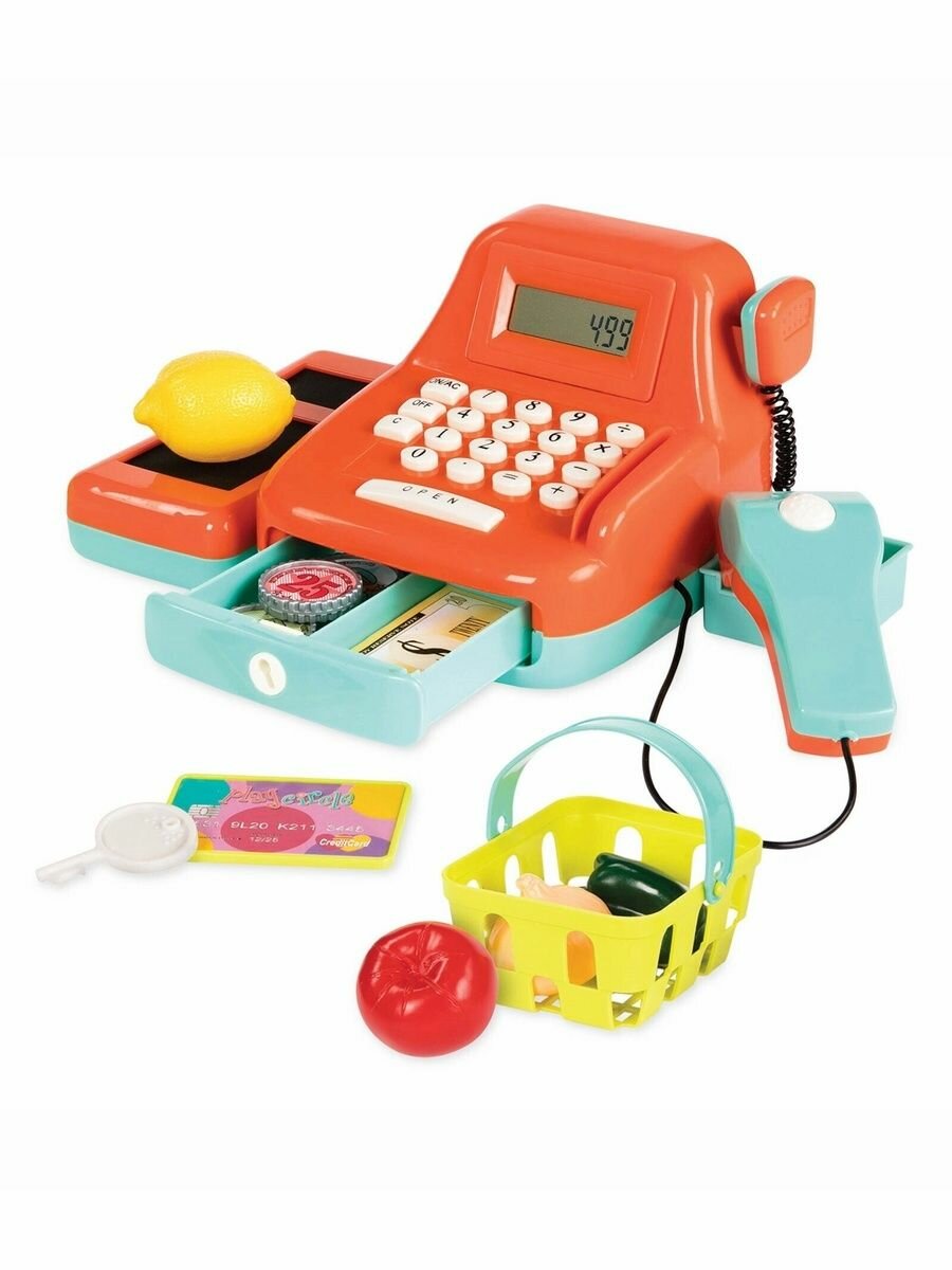 BATTAT Игровой набор касса с аксессуарами с деньгами и звуковыми эффектами от 3 лет
